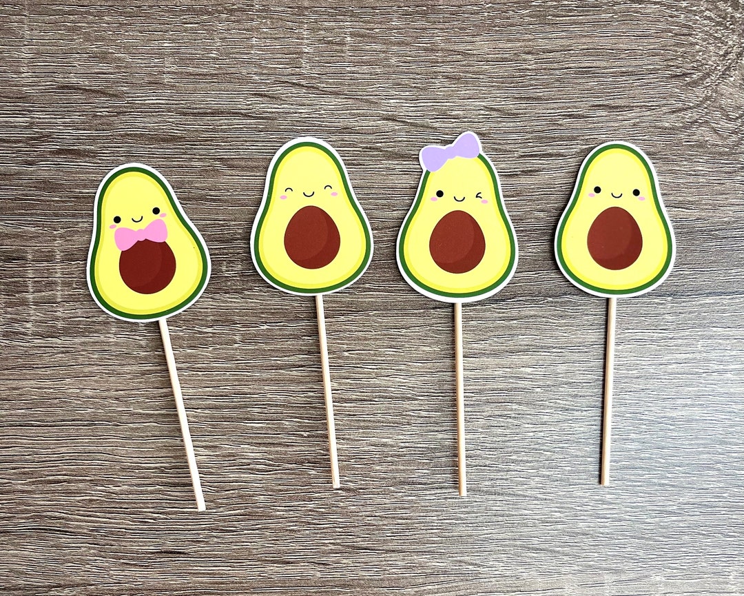 Avocado Cupcake Toppers - Etsy
