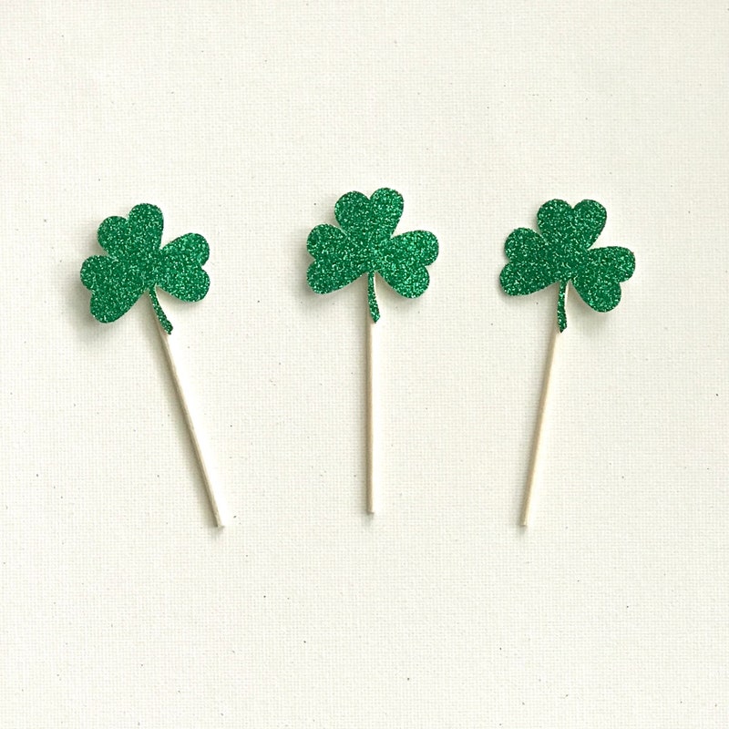 Shamrock Cupcake Toppers - Etsy