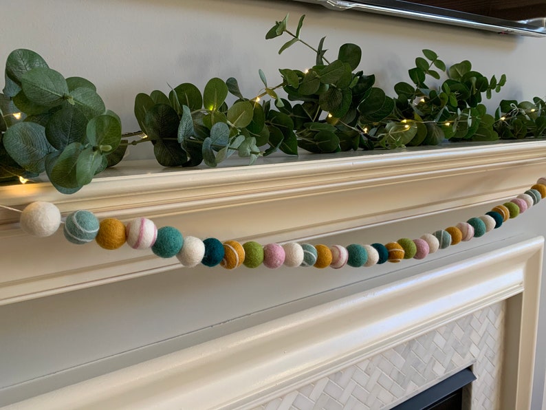 Spring Garland Spring Felt Ball Garland Easter Garland | Etsy