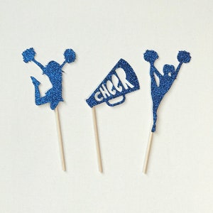 Cheer Cupcake Toppers, Cheerleader Cupcake Toppers - Etsy
