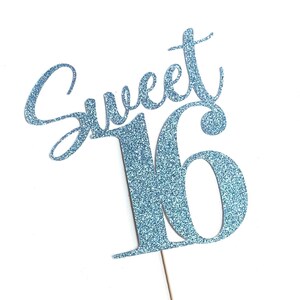 Sweet 16 Cake Topper, Sixteen Cake Topper, 16 Cake Topper, Sweet ...