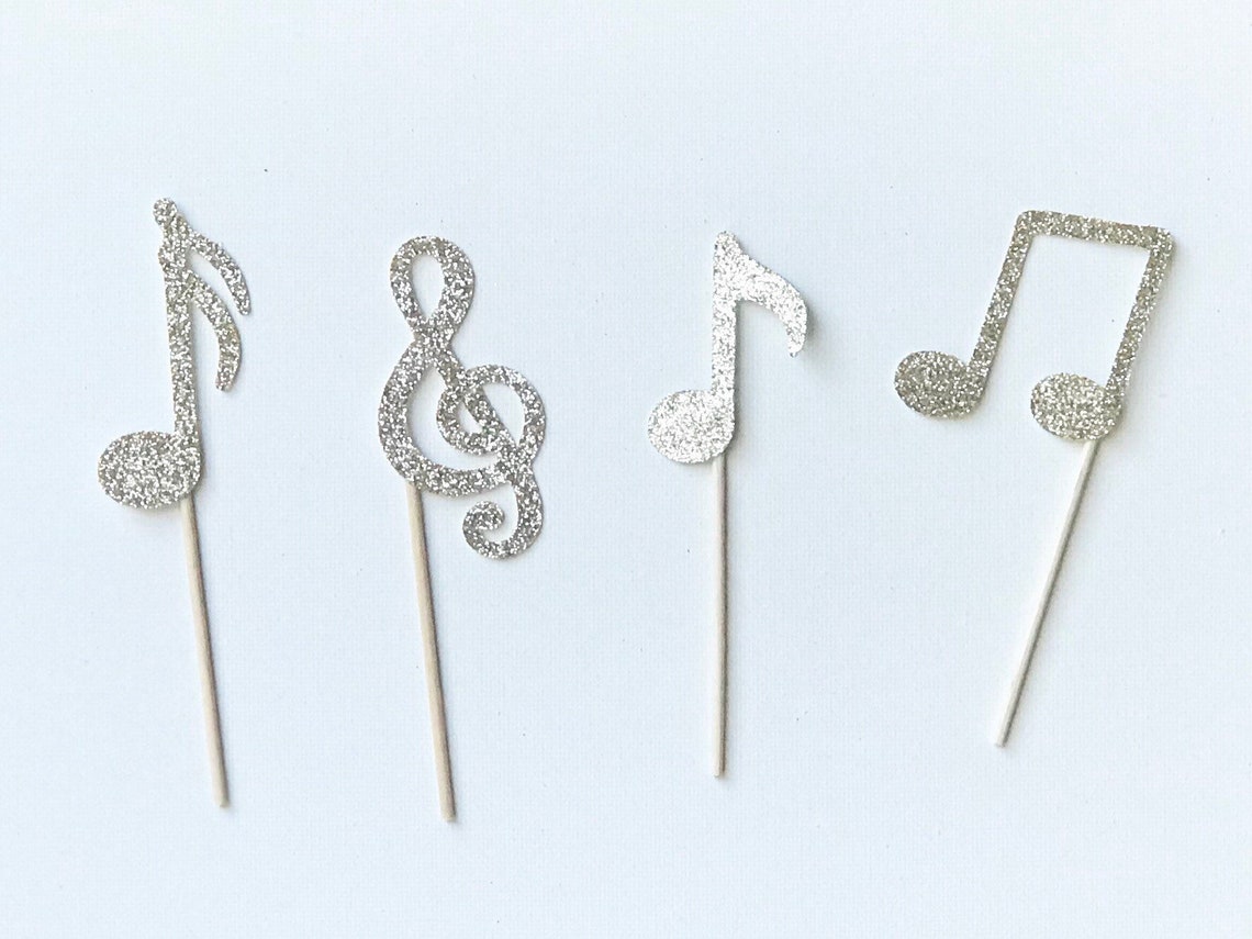 Music Notes Cupcake Toppers Musical Notes Cupcake Toppers | Etsy