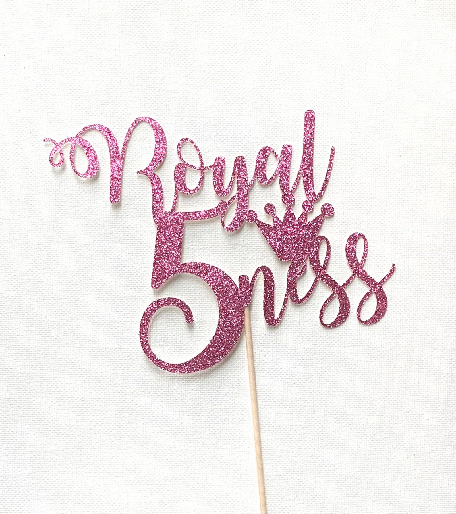 Royal Fiveness Cake Topper Five Cake Topper | Etsy