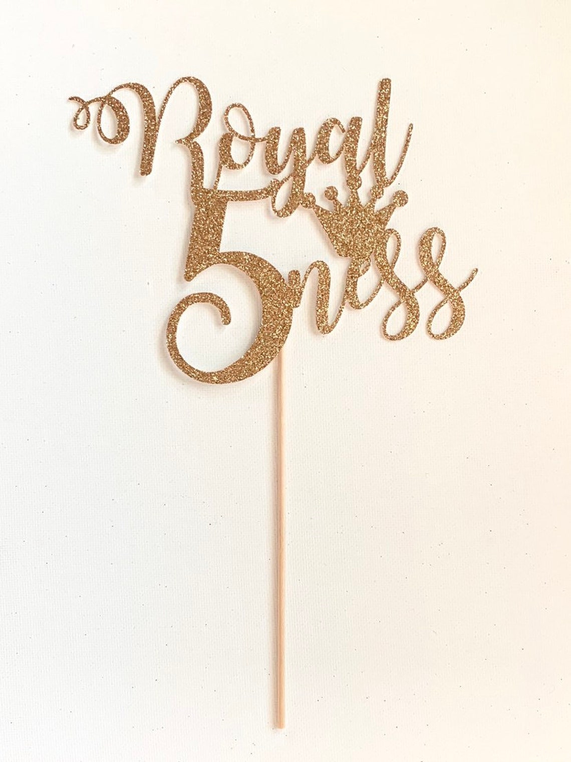 Royal Fiveness Cake Topper Five Cake Topper | Etsy