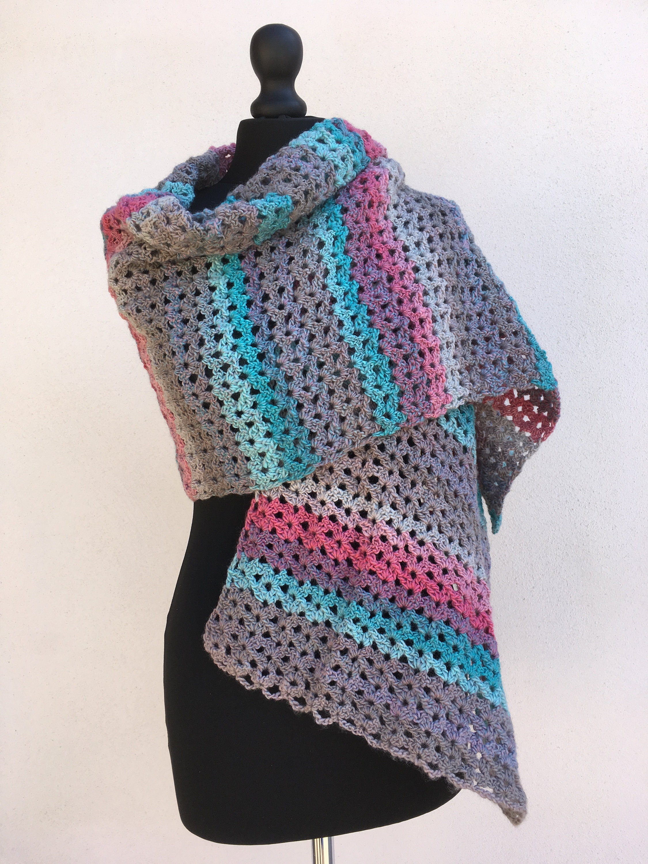 Scialle stola Crochet Crochet Wrap uncinetto sciarpa | Etsy