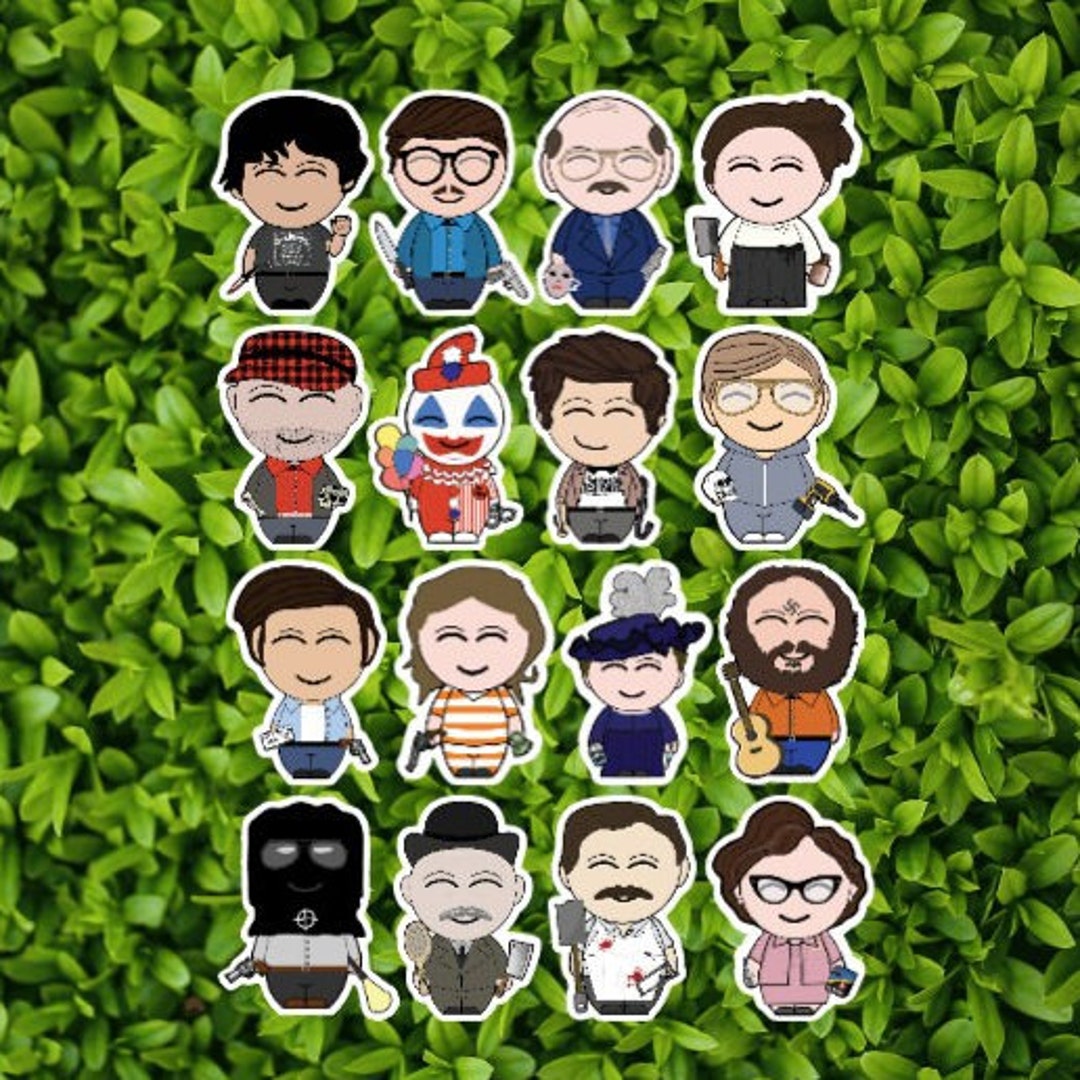 Serial Killer Sticker Pack Gacy Dahmer Bundy Gein BTK Kemper Manson ...