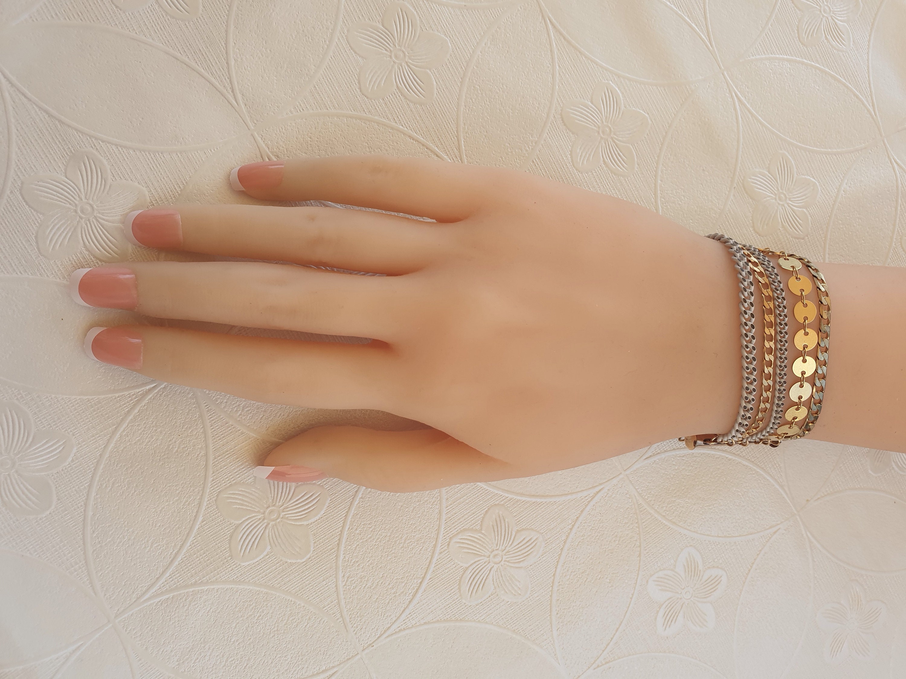 Gold Filled and Silver Bracelet Women Unique Handmade Elegant Bracelet ...