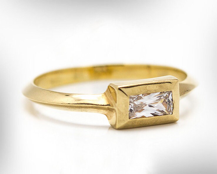 Anniversary Personalized Gift Ring Gold Ring For Women Blue | Etsy