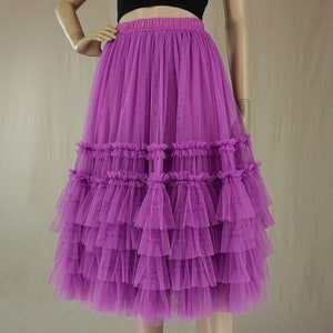 Romantic Layered Tulle Maxi Skirt,handmade Stretch High Waist Skirt ...