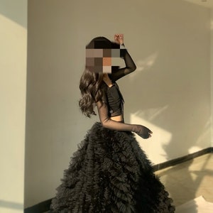 White Ruffled Fairy Tulle Skirt,full Flowy Long Skirt,puffy Skirt ...