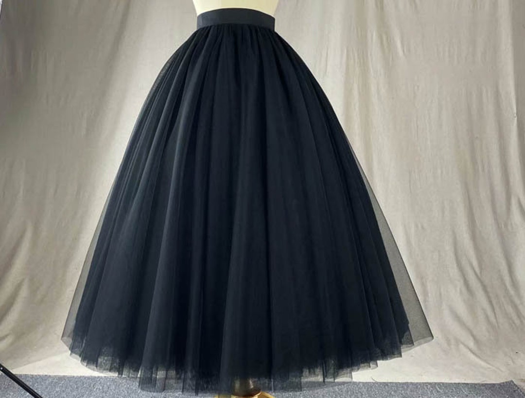 Classic Full Tulle Skirt,a-line Layered Tulle Skirt,vintage Versatile ...