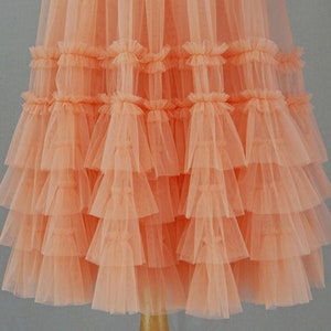 Romantic Layered Tulle Maxi Skirt,handmade Stretch High Waist Skirt ...