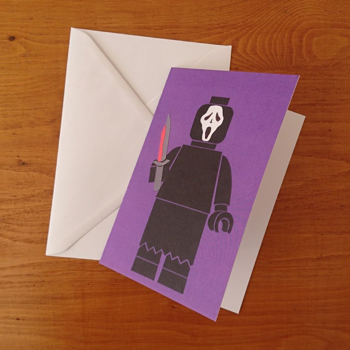 Lego Scream-ghostface Greeting Card. A6 Blank Greeting Card Envelope - Etsy