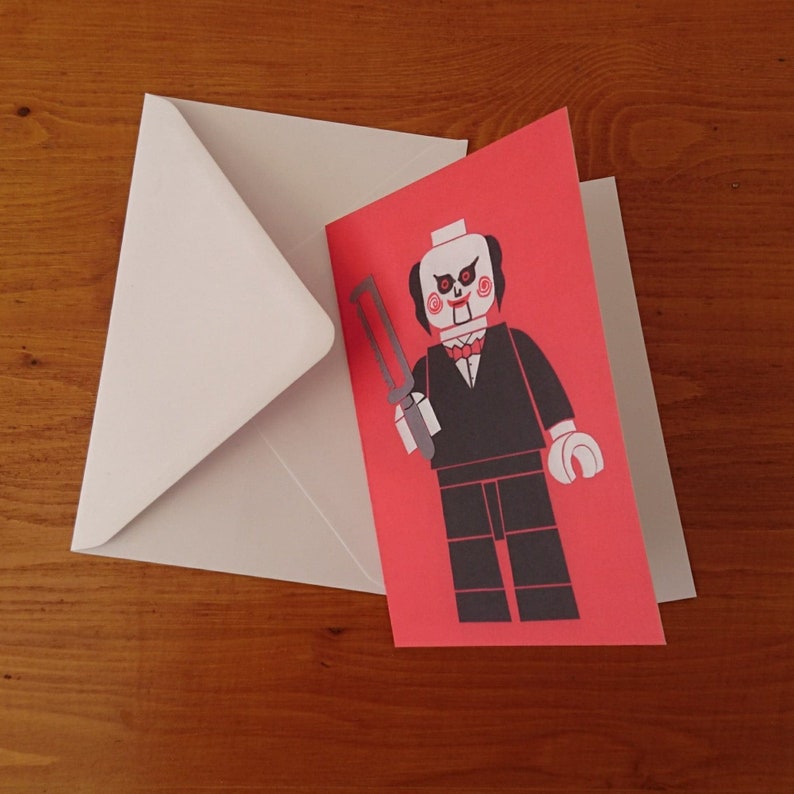 Lego Saw-puppet Greeting Card. A6 Card + Envelope - Etsy