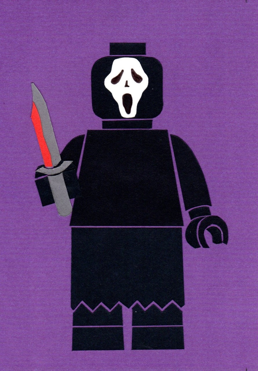 Lego Scream-ghostface Greeting Card. A6 Blank Greeting Card Envelope ...