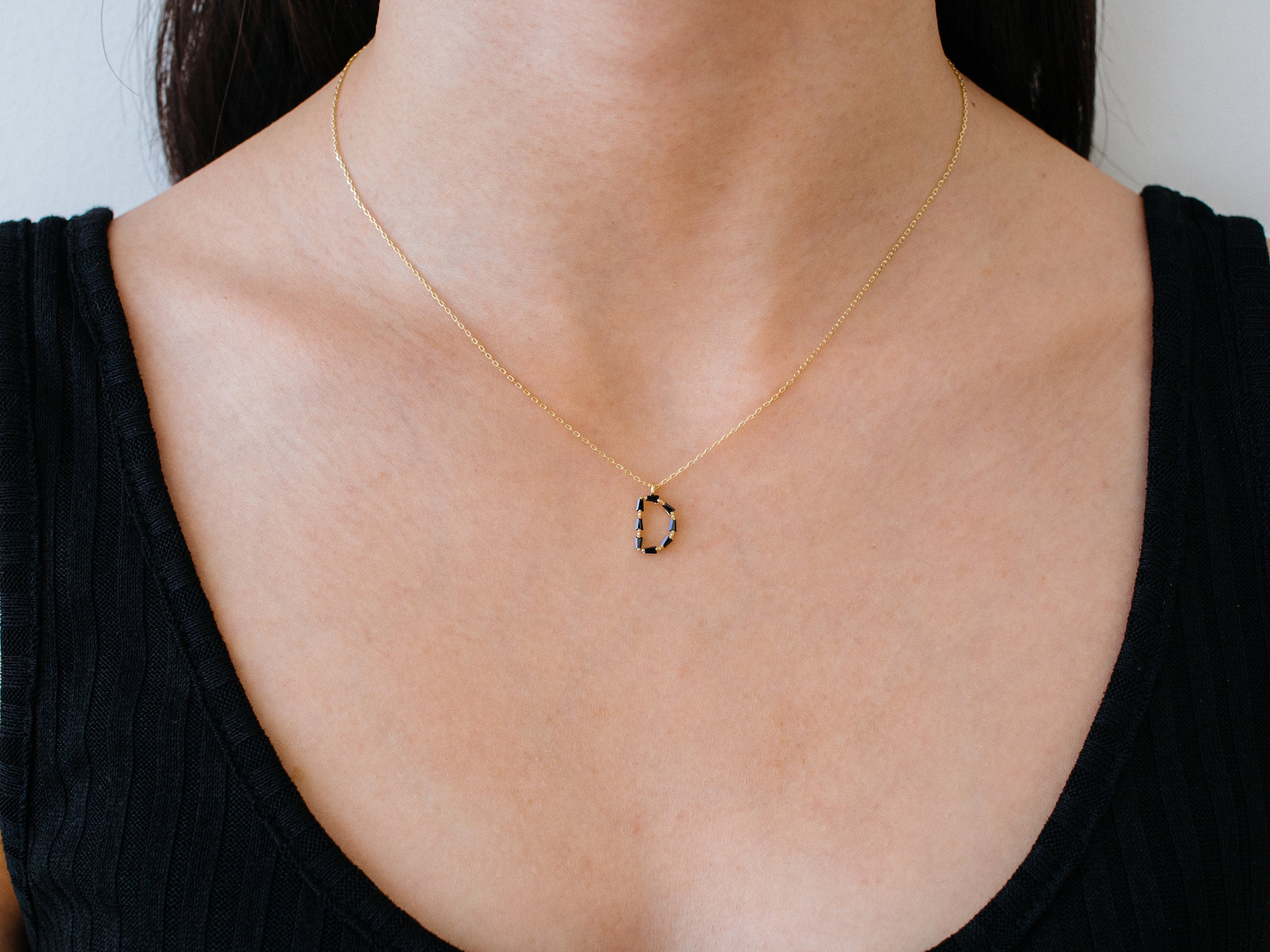 Monogram D, Alphabet, Initial Necklace, Letter Necklace 925 Sterling ...