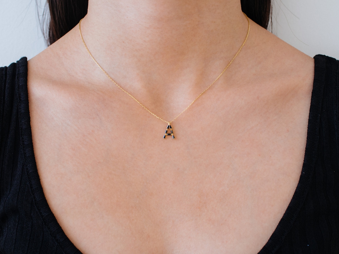 Monogram A, Alphabet, Initial Necklace, Letter Necklace 925 Sterling ...