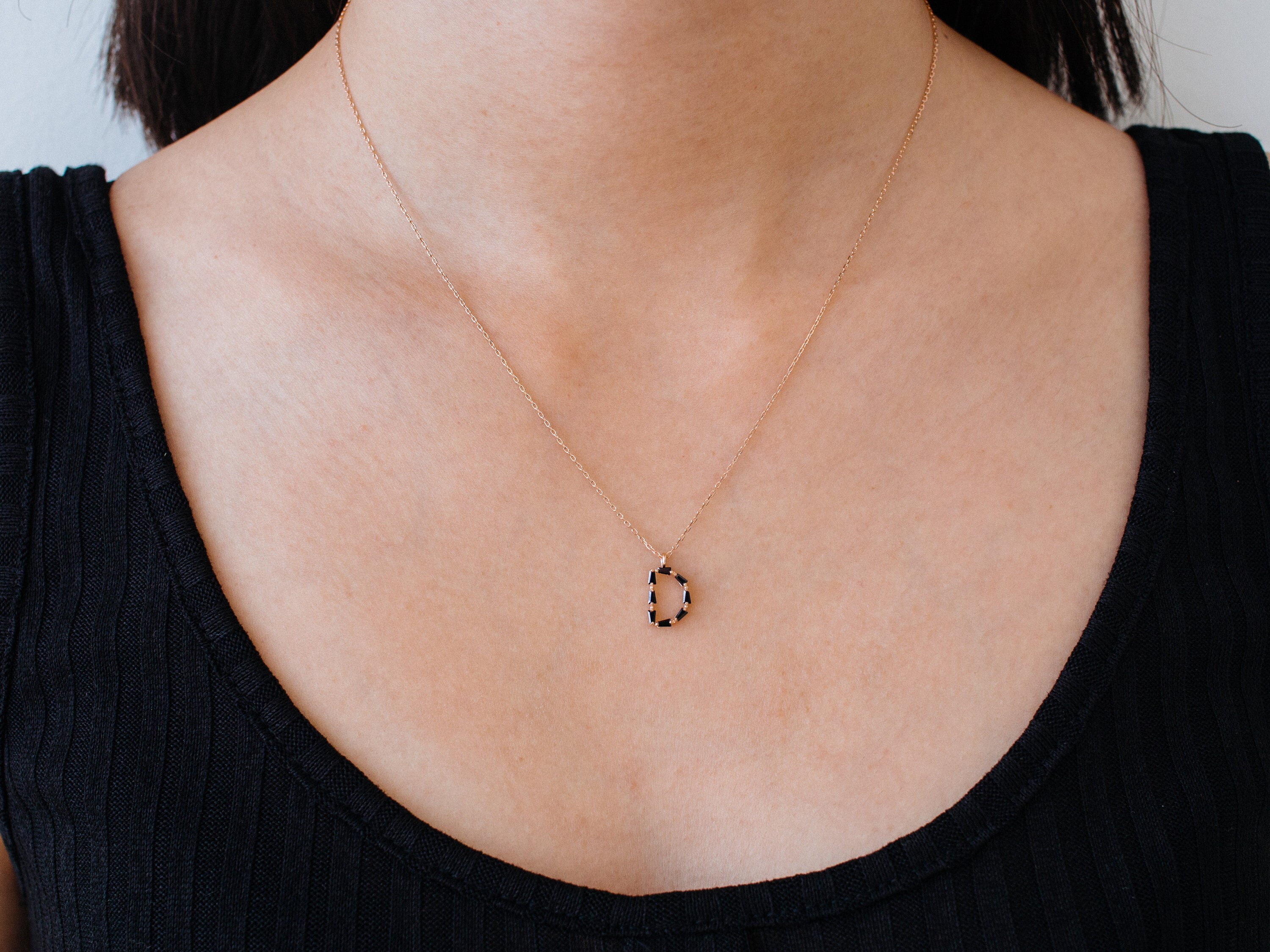 Monogram D, Alphabet, Initial Necklace, Letter Necklace 925 Sterling ...