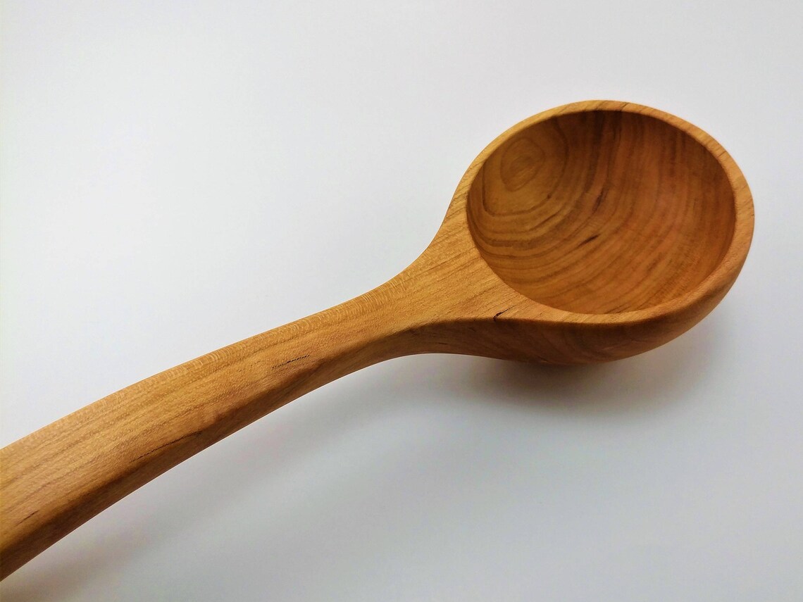 Serving Spoon wooden Cherry Wood - Etsy