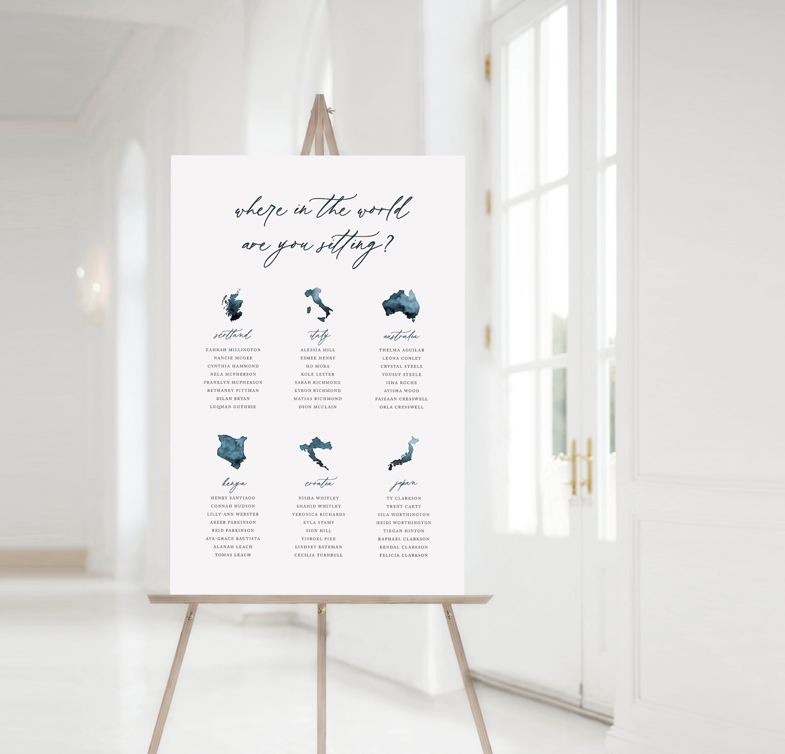 Countries Travel Table Plan World Map Wedding Seating Chart - Etsy