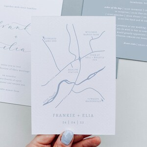 Custom Wedding Map Design, Digital Design of Directions Card Insert ...