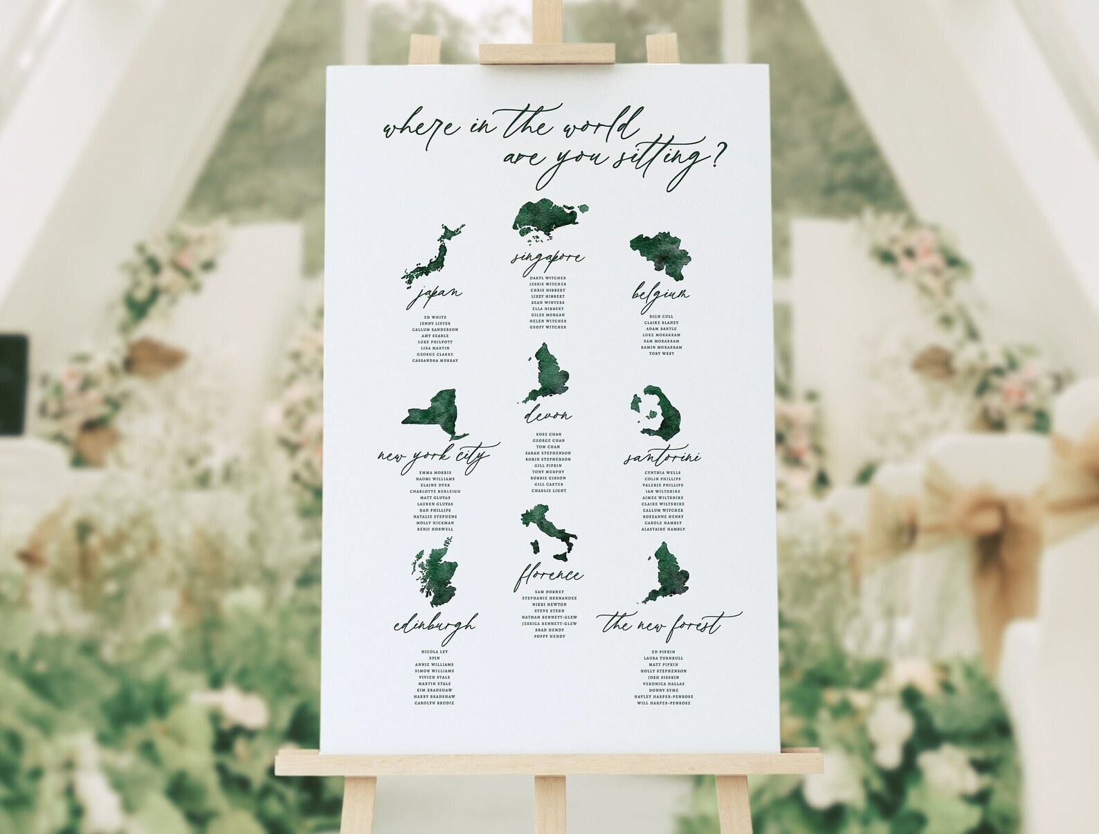 Countries Travel Table Plan World Map Wedding Seating Chart - Etsy