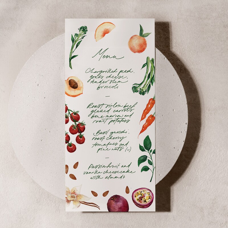 Custom Wedding Menus - Etsy