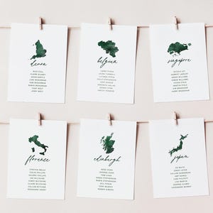 Countries Travel Table Plan, World Map Wedding Seating Chart ...