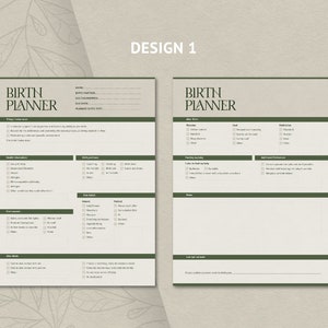 Birth Plan Template It's a Boy/girl and Gender Neutral Birth Preference ...