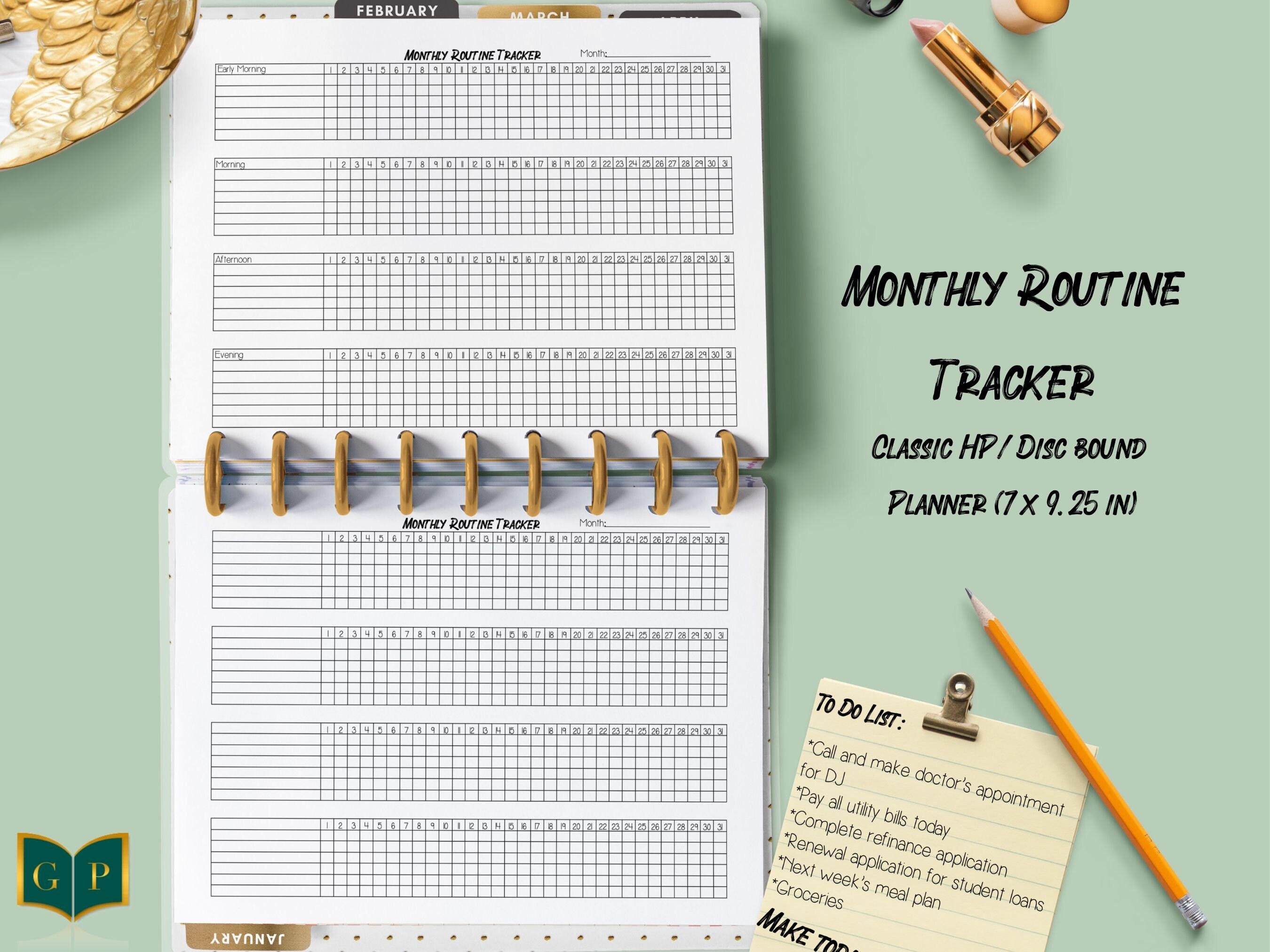 Monthly Routine Tracker Layout (classic Happy Planner) - Etsy