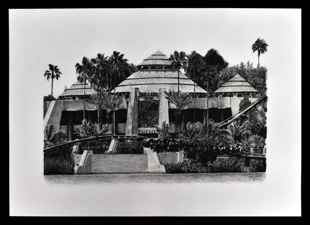 Original Roller Coaster Drawing on A2 velocicoaster - Etsy