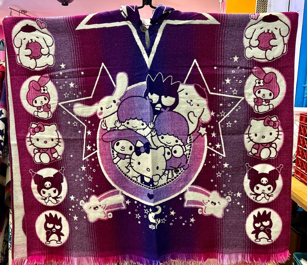 Hello Kitty & Friends Poncho / Alpaca Wool / Adult Size /one Size Fits ...