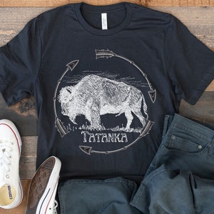 Tatanka Buffalo (front Design) | Lakota Buffalo Shirt, Western Tee ...
