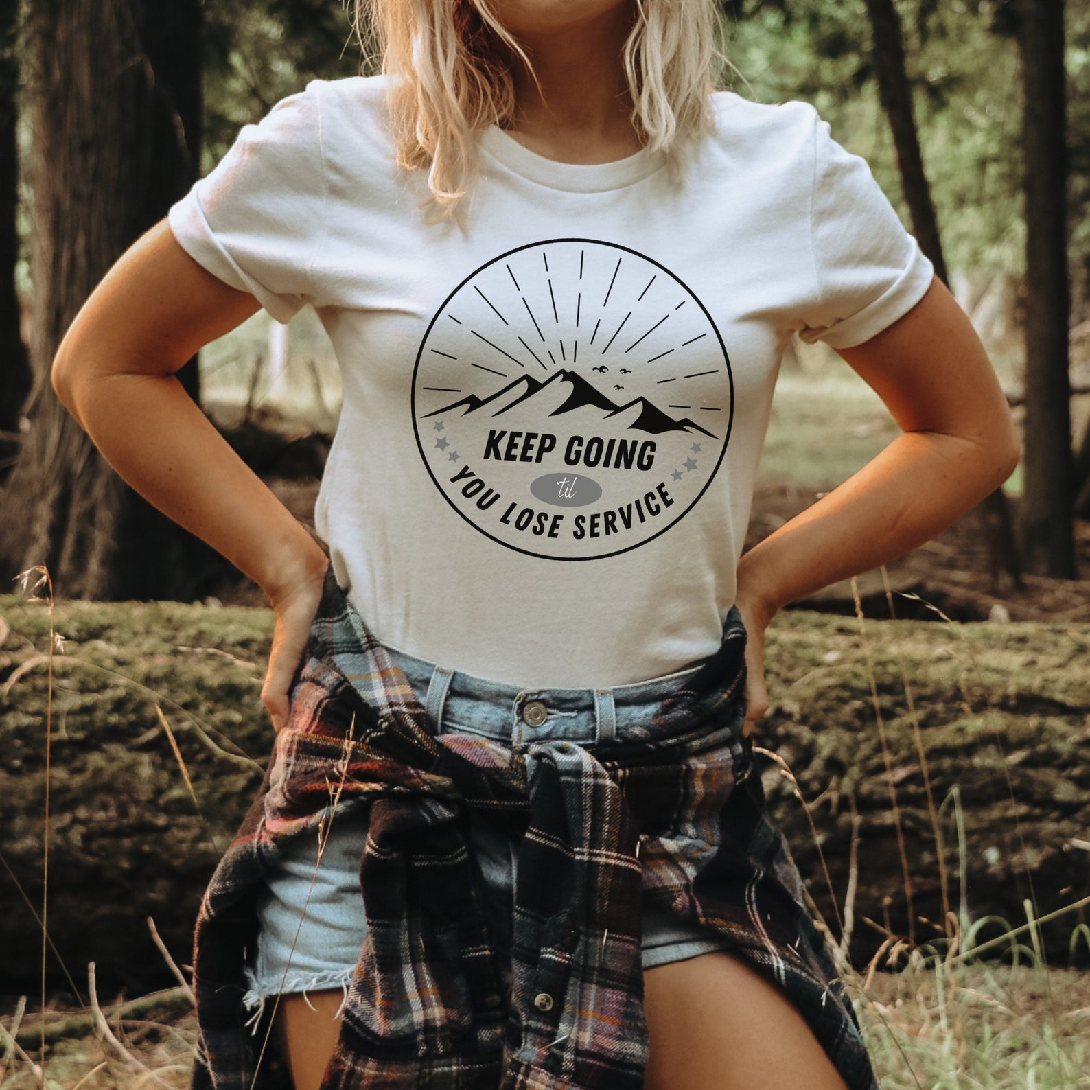 Lose Service Hiking Tee | Outdoors Adventure Graphic Shirt - Etsy