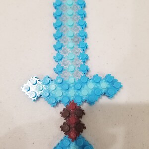 DIY Minecraft Pixel Mini-brick KIT - Sword, Tools and Logo Sign - Etsy