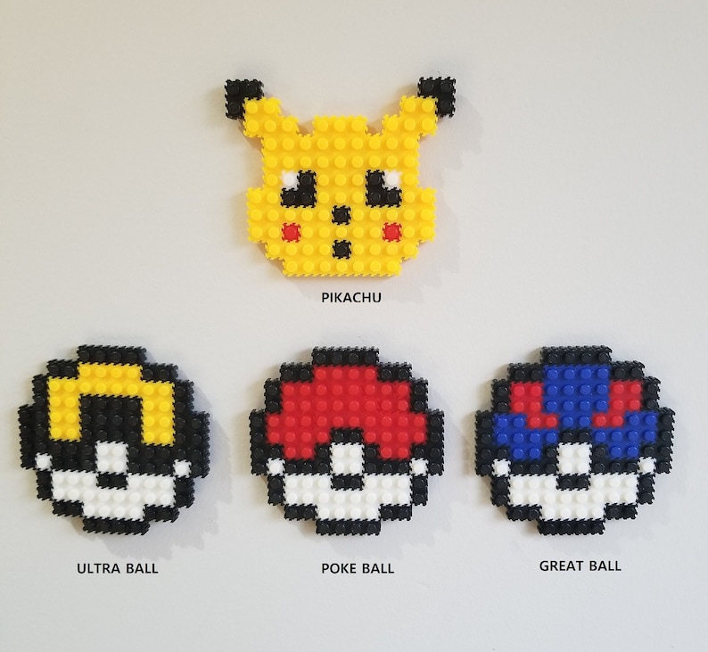 DIY Pokemon Pokeballs PIXEL Mini-block Kits Character - Etsy