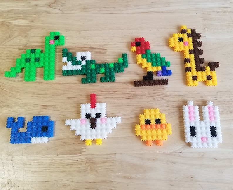 DIY Small Animal PIXEL Mini-block Kits Animal Keychains - Etsy
