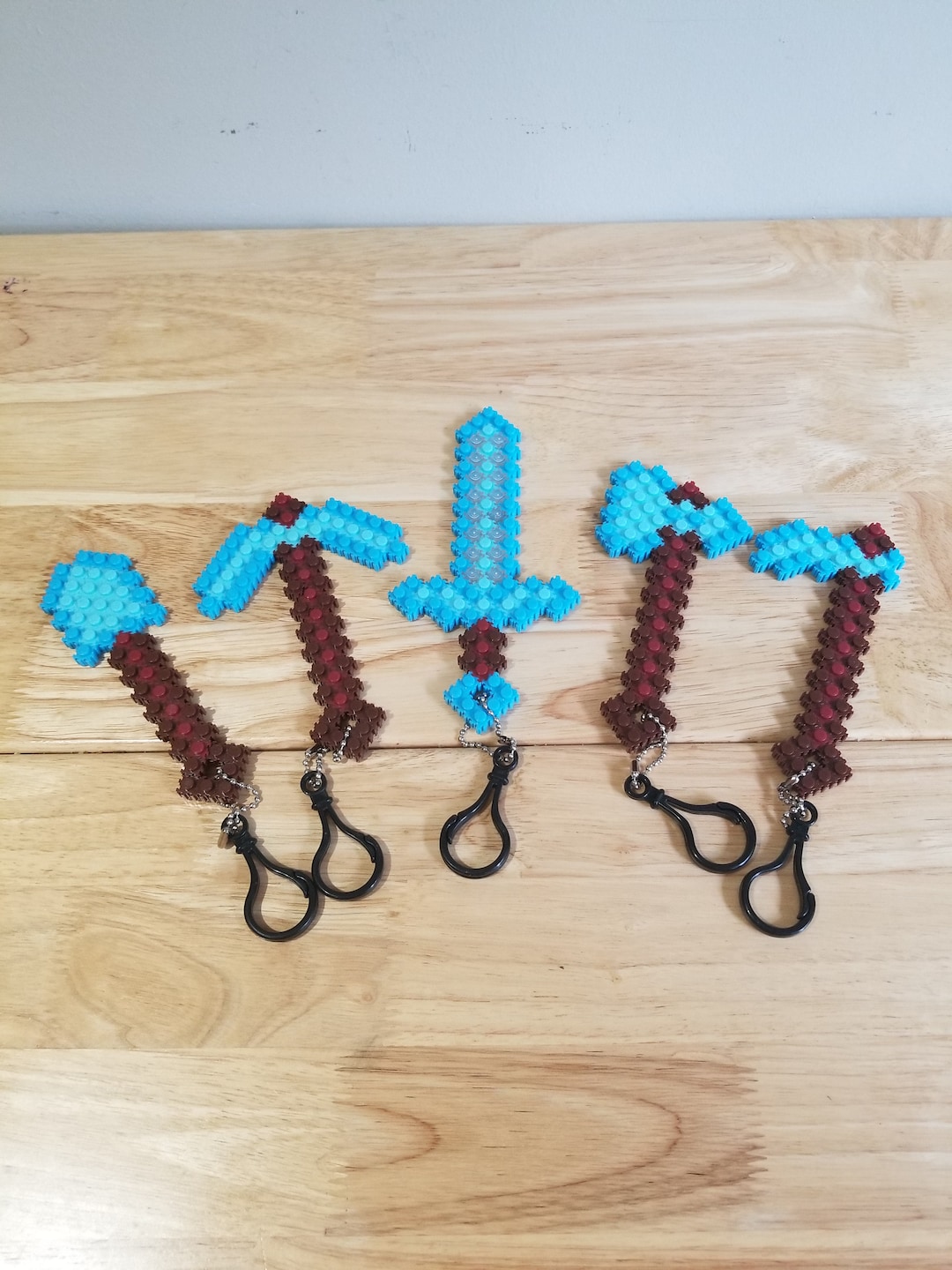 DIY Minecraft Pixel Mini-brick KIT - Sword, Tools and Logo Sign - Etsy