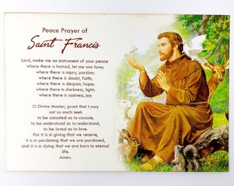 Printable St. Francis of Assisi Prayer Card Saint Francis | Etsy