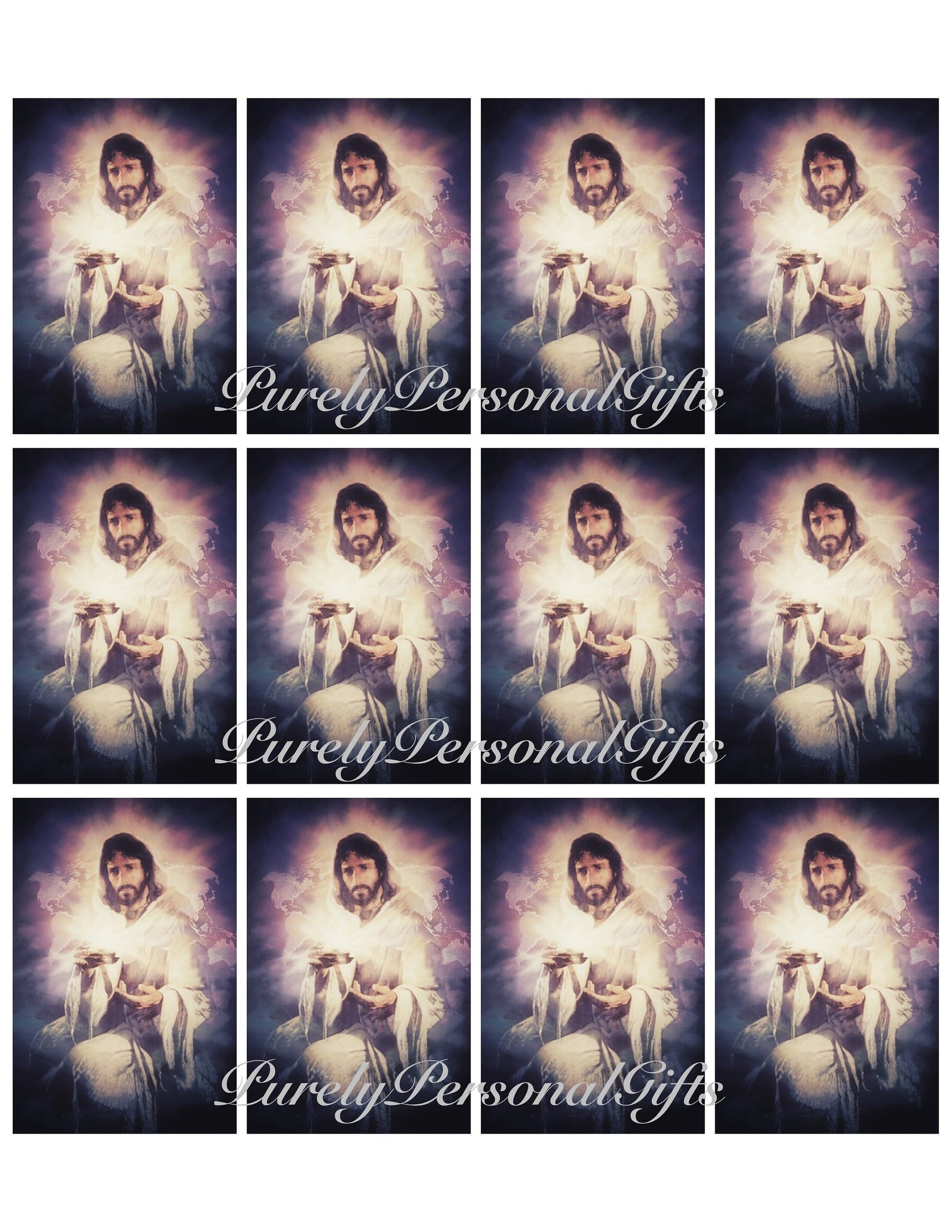 Digital Image of Jesus Christ Jesus Christ Collage Sheet | Etsy