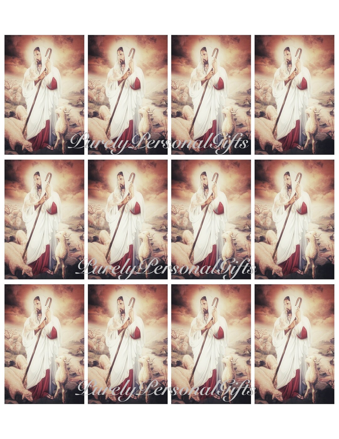 Digital Image of Jesus Christ Jesus Christ Collage Sheet - Etsy