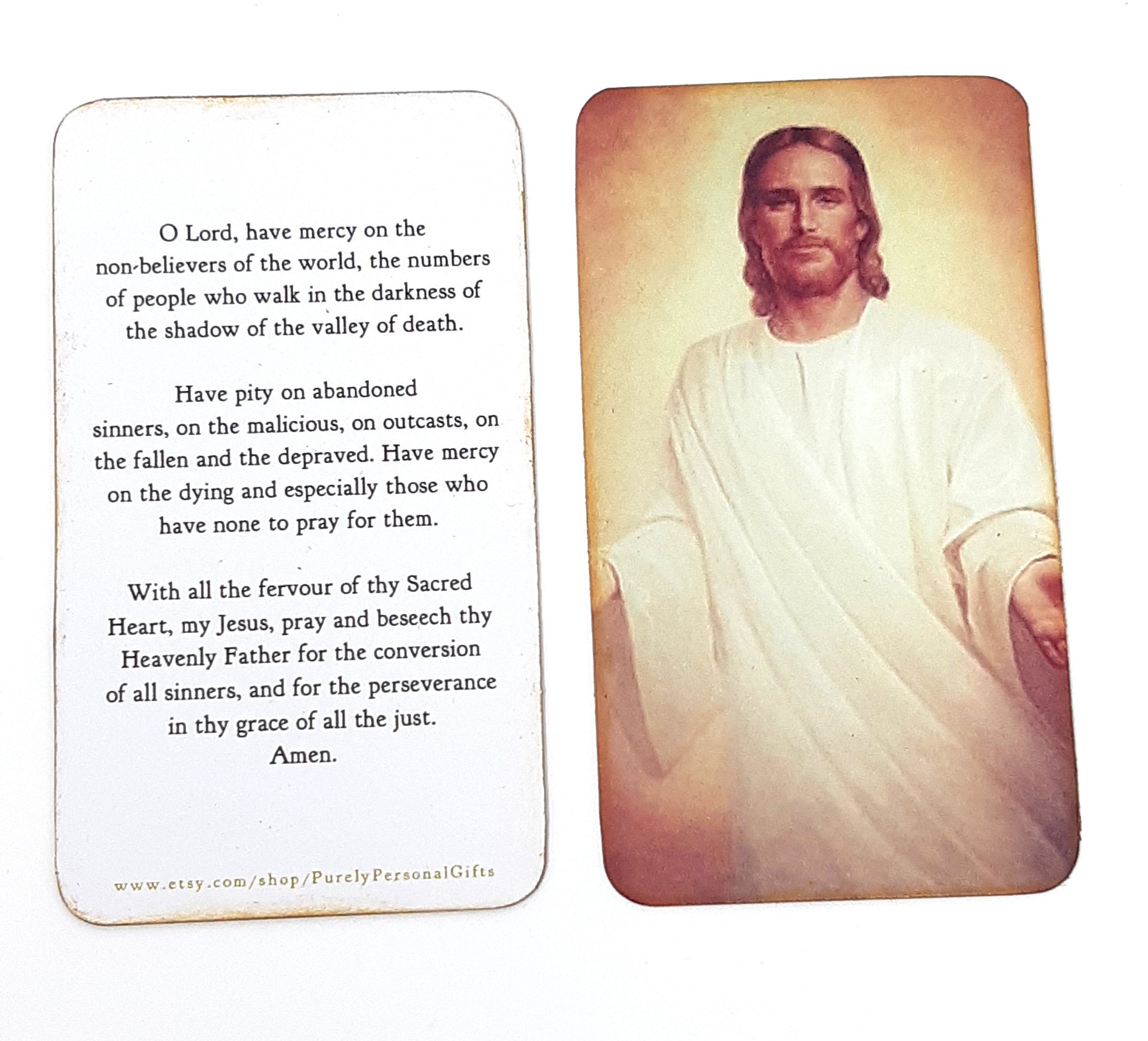 Jesus Prayer Cards Jesus Christ Holy Cards Prayer for - Etsy Australia