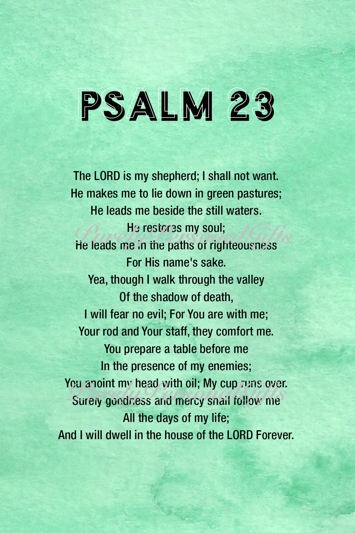 Psalm 23 Digital Download Instant Download Psalm 23 Bible - Etsy