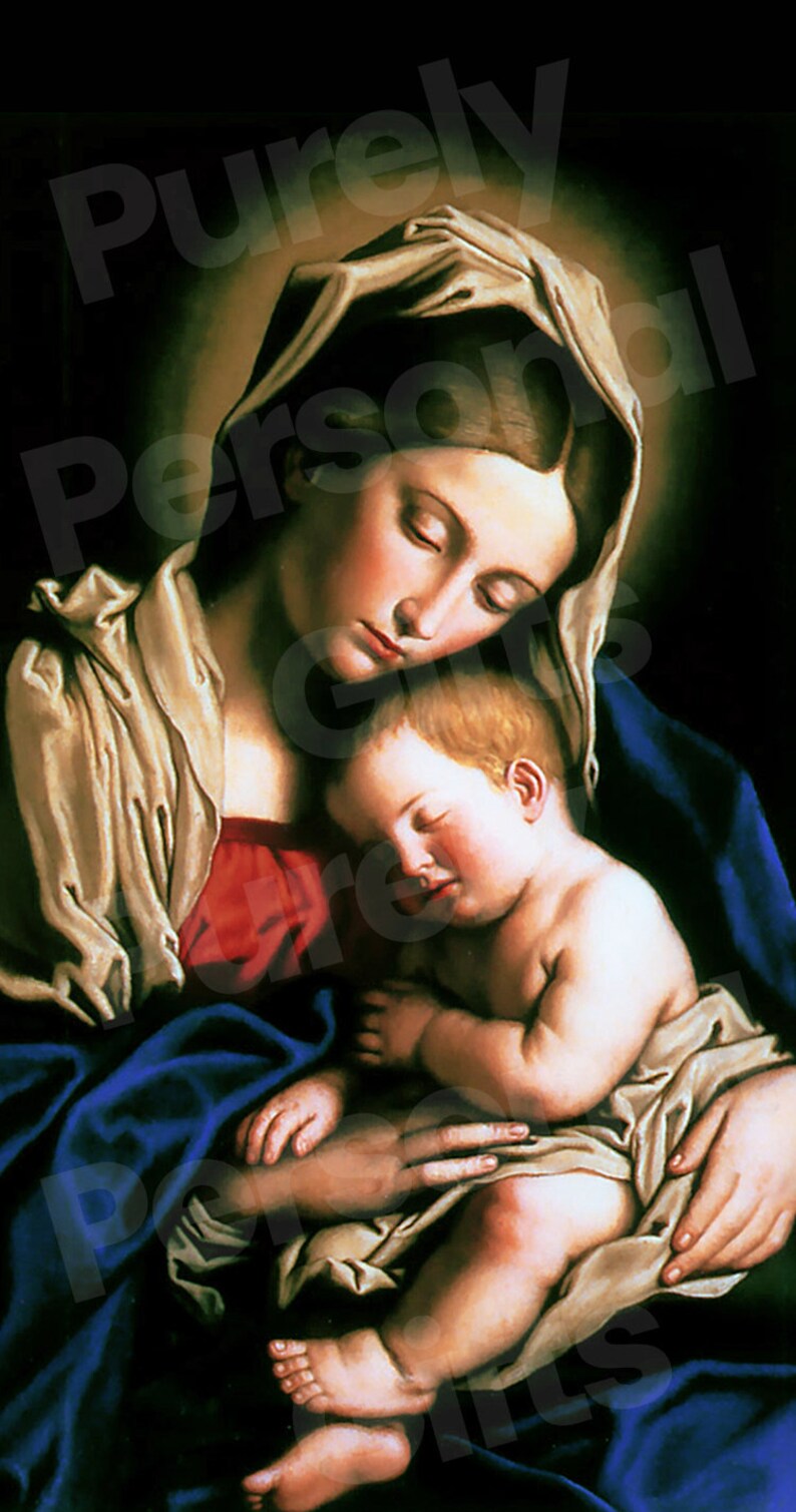 Printable Mother Mary and Baby Jesus Blessed Mary and Jesus - Etsy