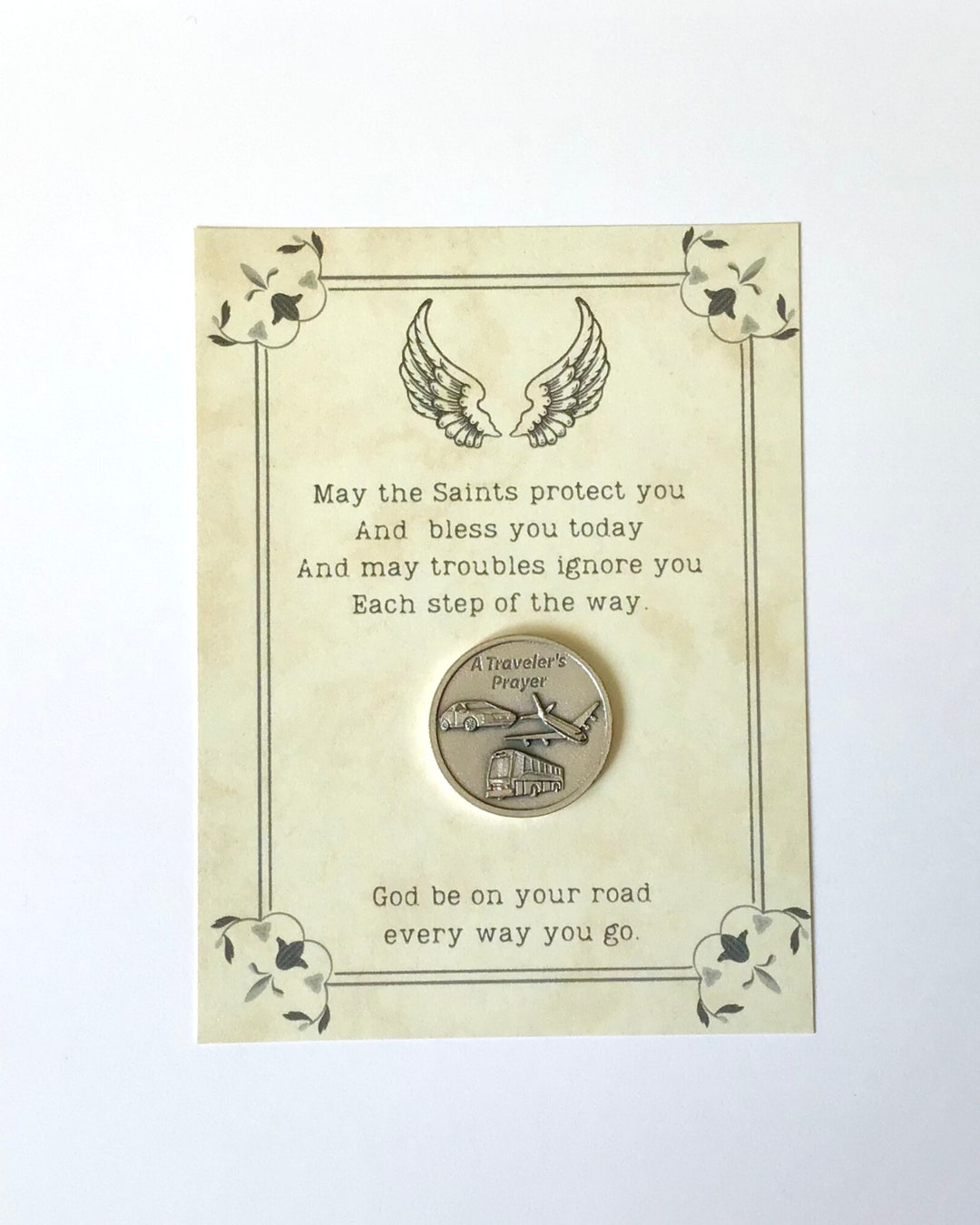 Traveler's Prayer Token Inspirational Protection Token for Safe ...