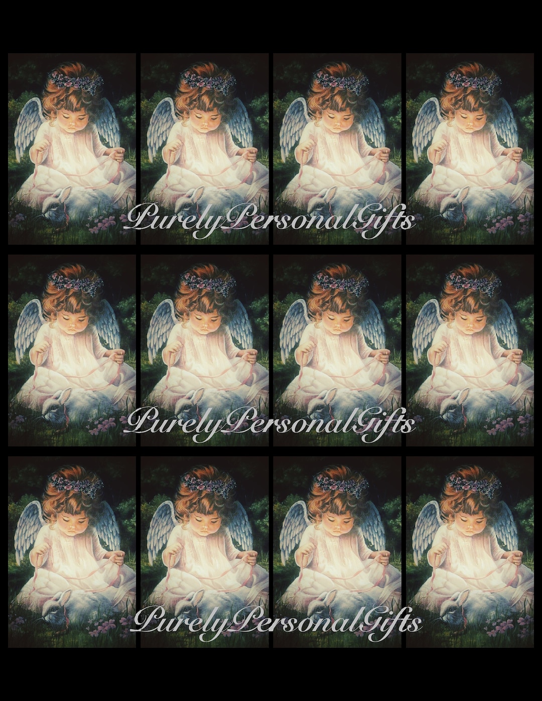 Angel Tags Collage Sheet Instant Download Angel Tags Angel - Etsy