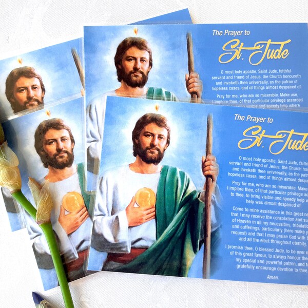 St Jude Prayer Card - Etsy