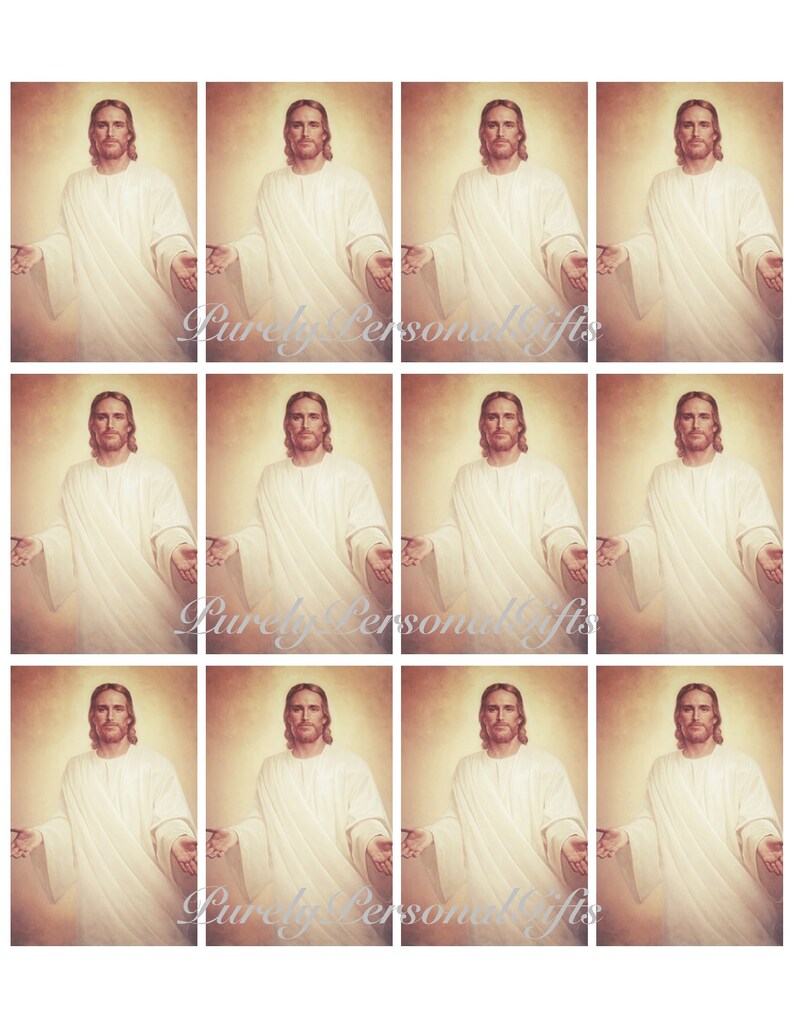 Digital Image of Jesus Christ Jesus Christ Collage Sheet | Etsy