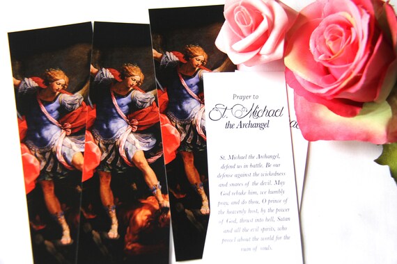 Saint Michael the Archangel St Michael Bookmark Catholic | Etsy