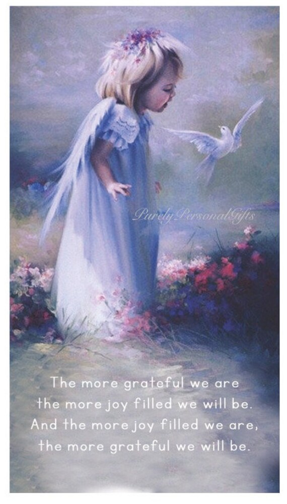 Angel Card with Gratitude Quote Instant Download Gratitude | Etsy